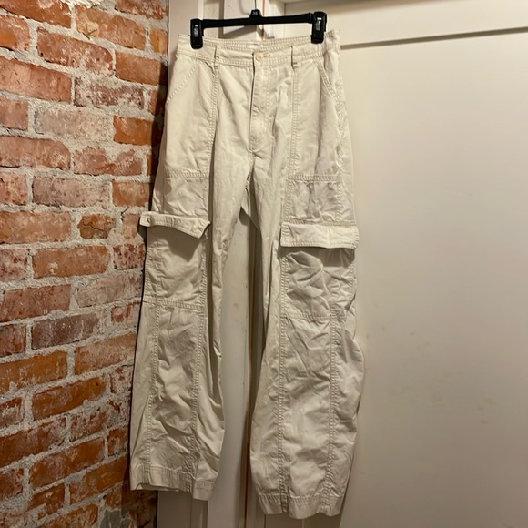 Abercrombie & Fitch | Pants & Jumpsuits | Abercrombie Cream Cargo Pants ...